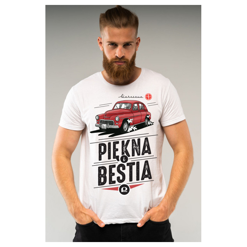 Koszulka męska Auta PRL - Warszawa